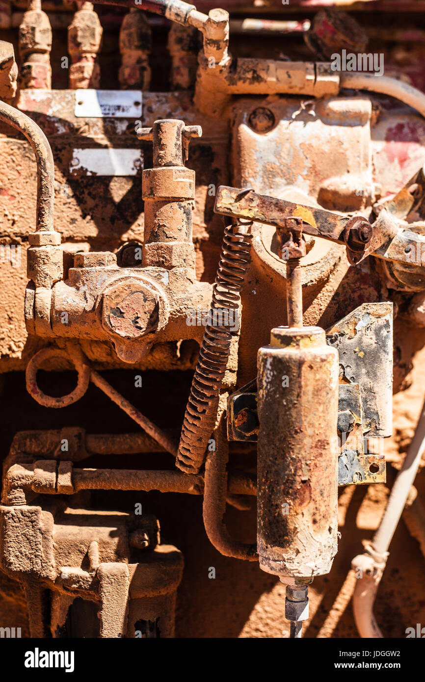 Close-up of a rusty mechanism Stock Photo - Alamy