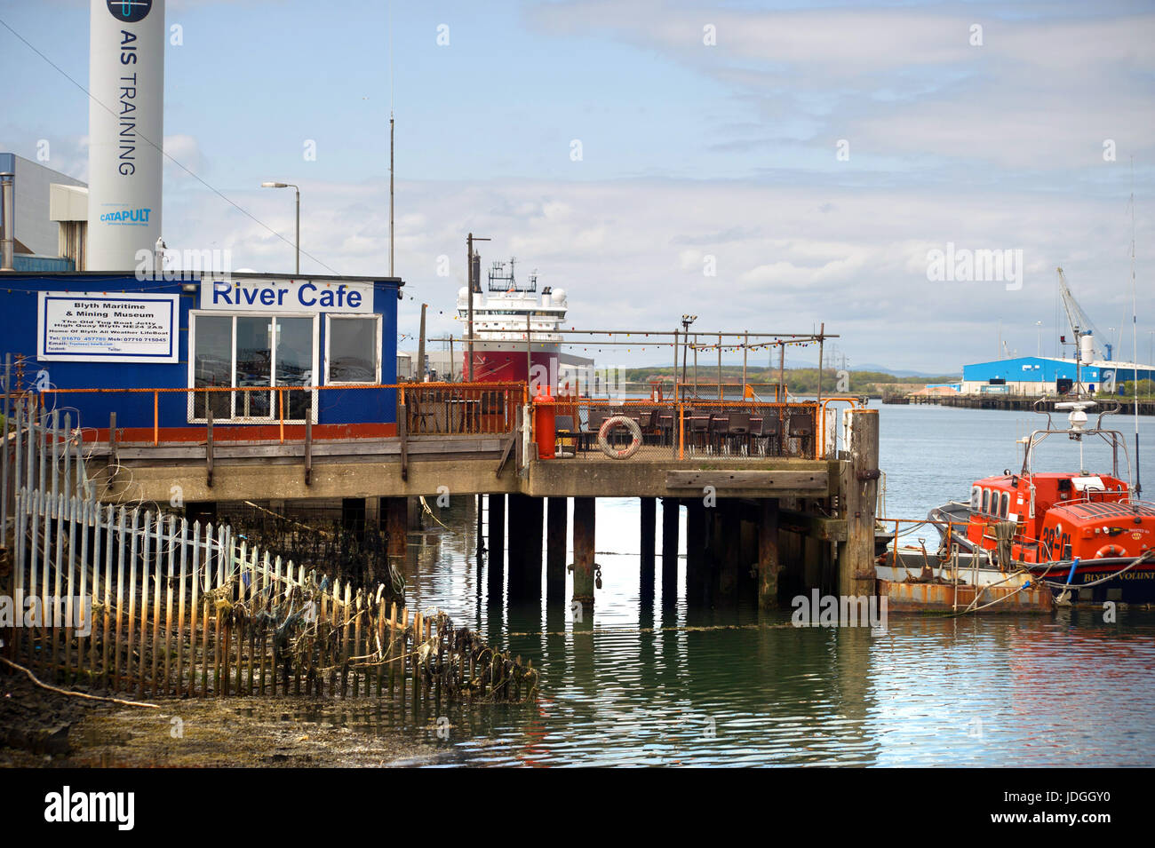 River Cafe, Blyth harbour Stock Photo - Alamy