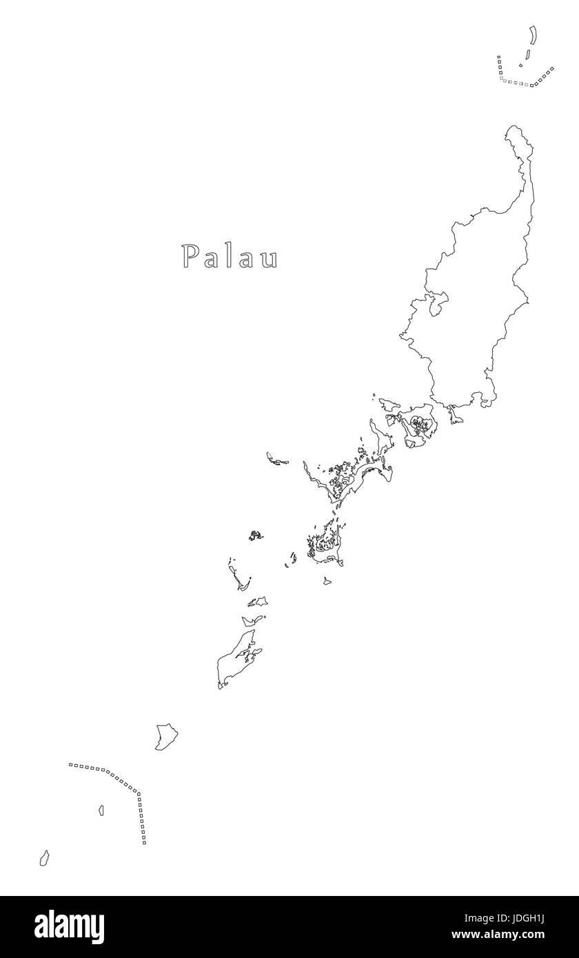 Palau Map Outline