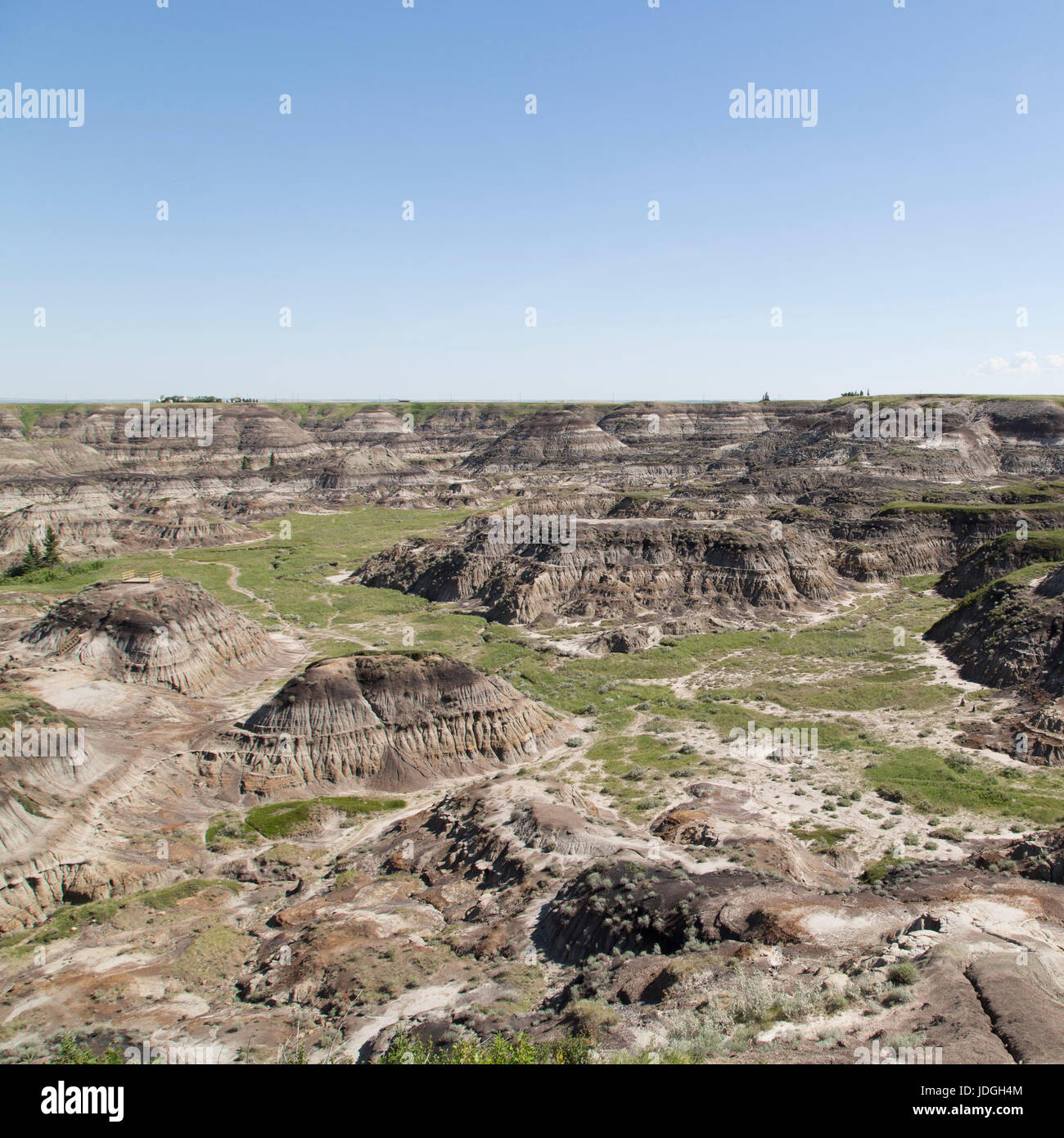 Horseshoe Canyon in Alberta, Canada. The canyon, where stratification ...