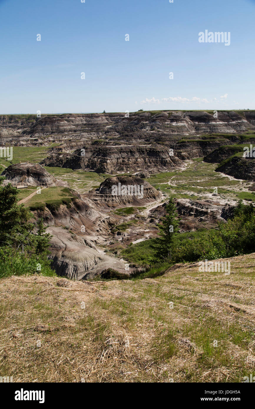 Horseshoe Canyon in Alberta, Canada. The canyon, where stratification ...