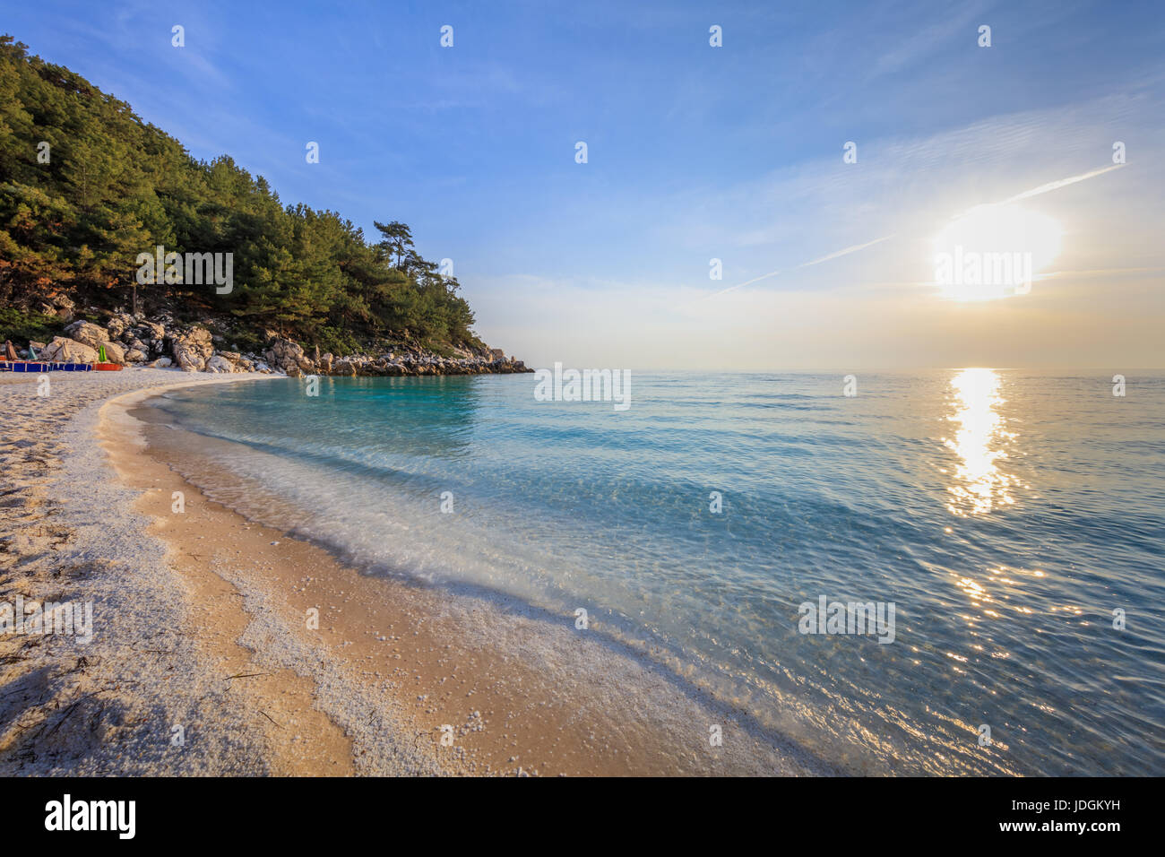 Marble Beach (Saliara beach) in Thassos Islands, Greece Stock Photo - Alamy