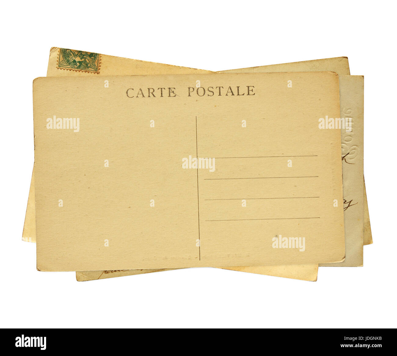 Vintage post cards. Isolated on white background. Inscription on the ...