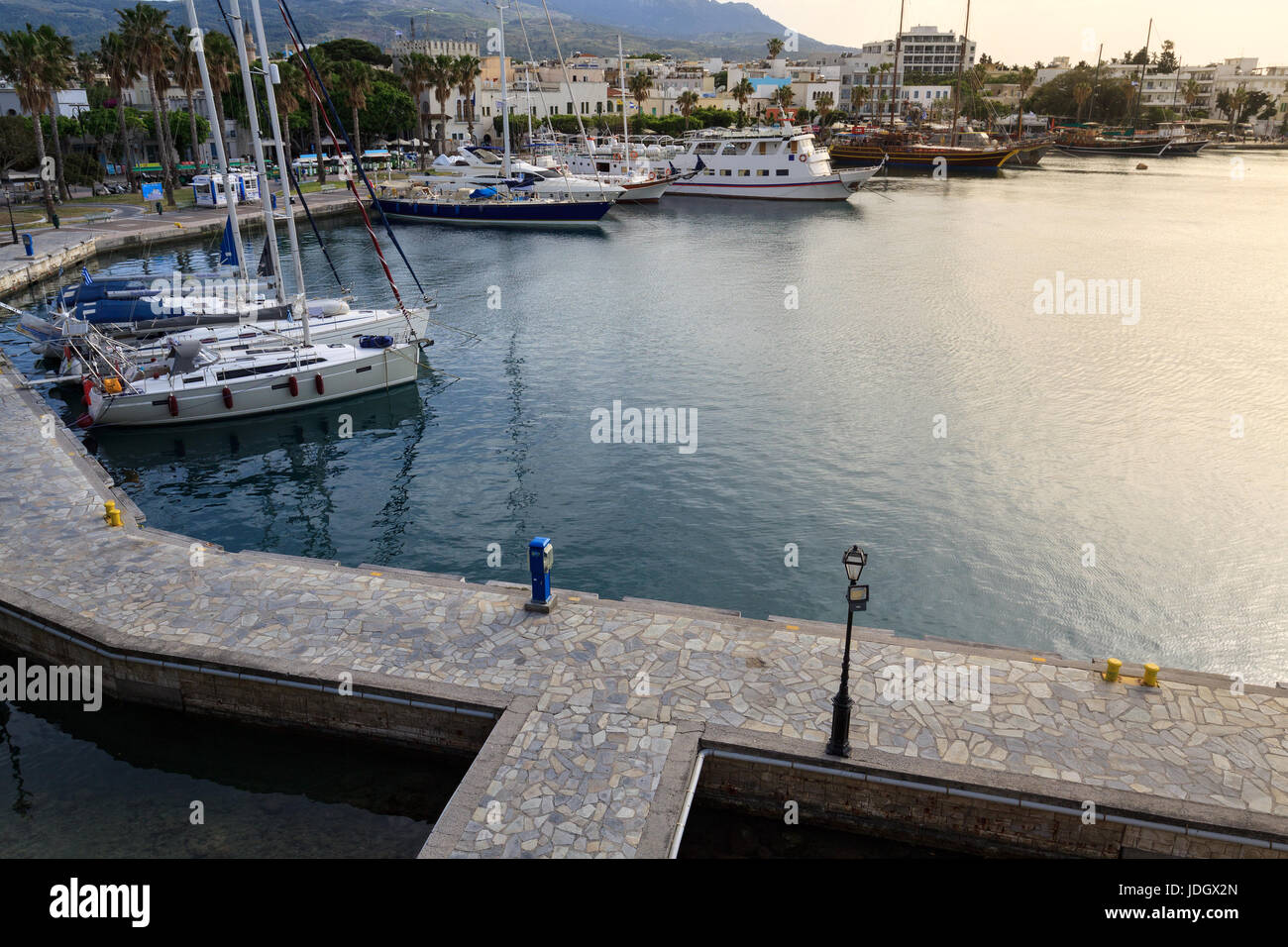 Yacht marina and ferries terminal of Kos town in greece islands of ...