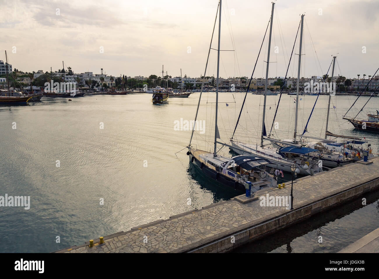 Yacht marina and ferries terminal of Kos town in greece islands of ...