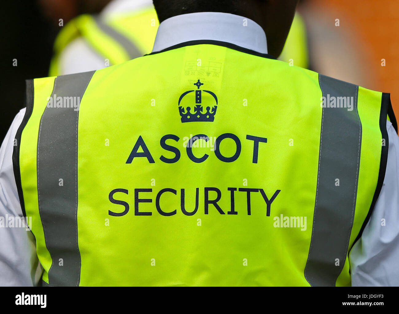 Security outside the entrance to Royal Ascot Races during day one of ...
