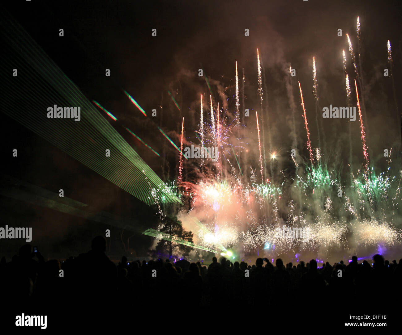 Fireworks, lasers or lazers, celebrations Stock Photo - Alamy