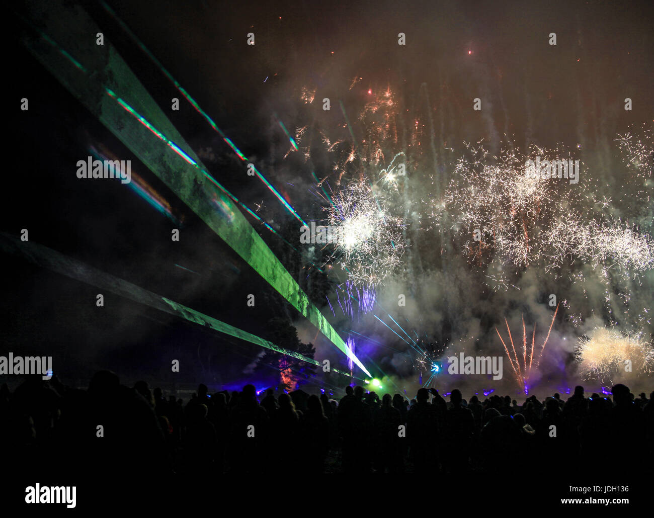 Fireworks, lasers or lazers, celebrations Stock Photo - Alamy