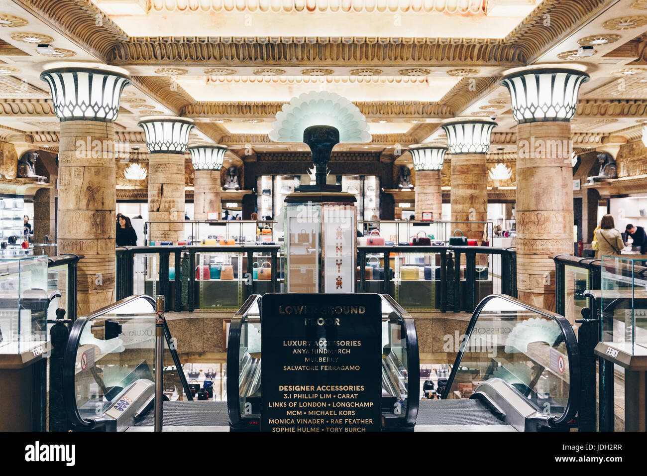 London, England - April 4, 2017: Interior of the famous Harrods ...