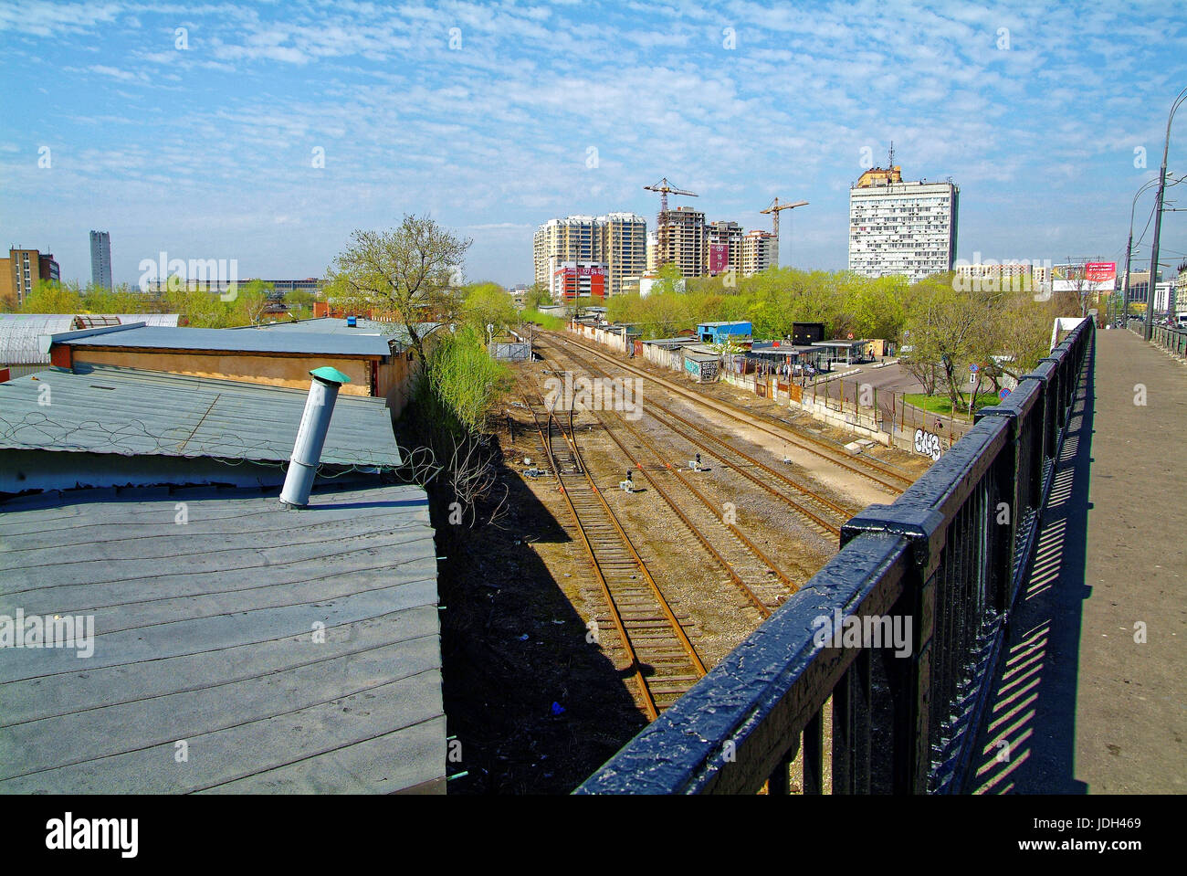 Pedestrian bridge over railway hi-res stock photography and images - Alamy