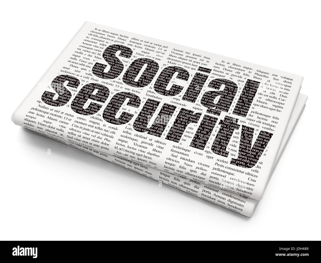 Privacy concept: Social Security on Newspaper background Stock Photo ...