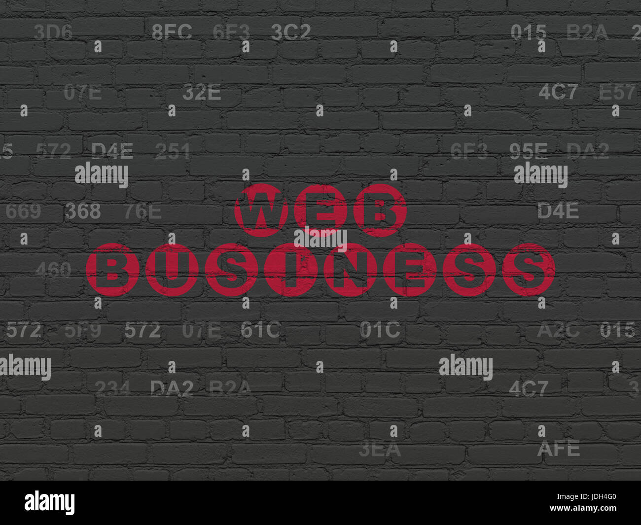 Web development concept: Web Business on wall background Stock Photo ...