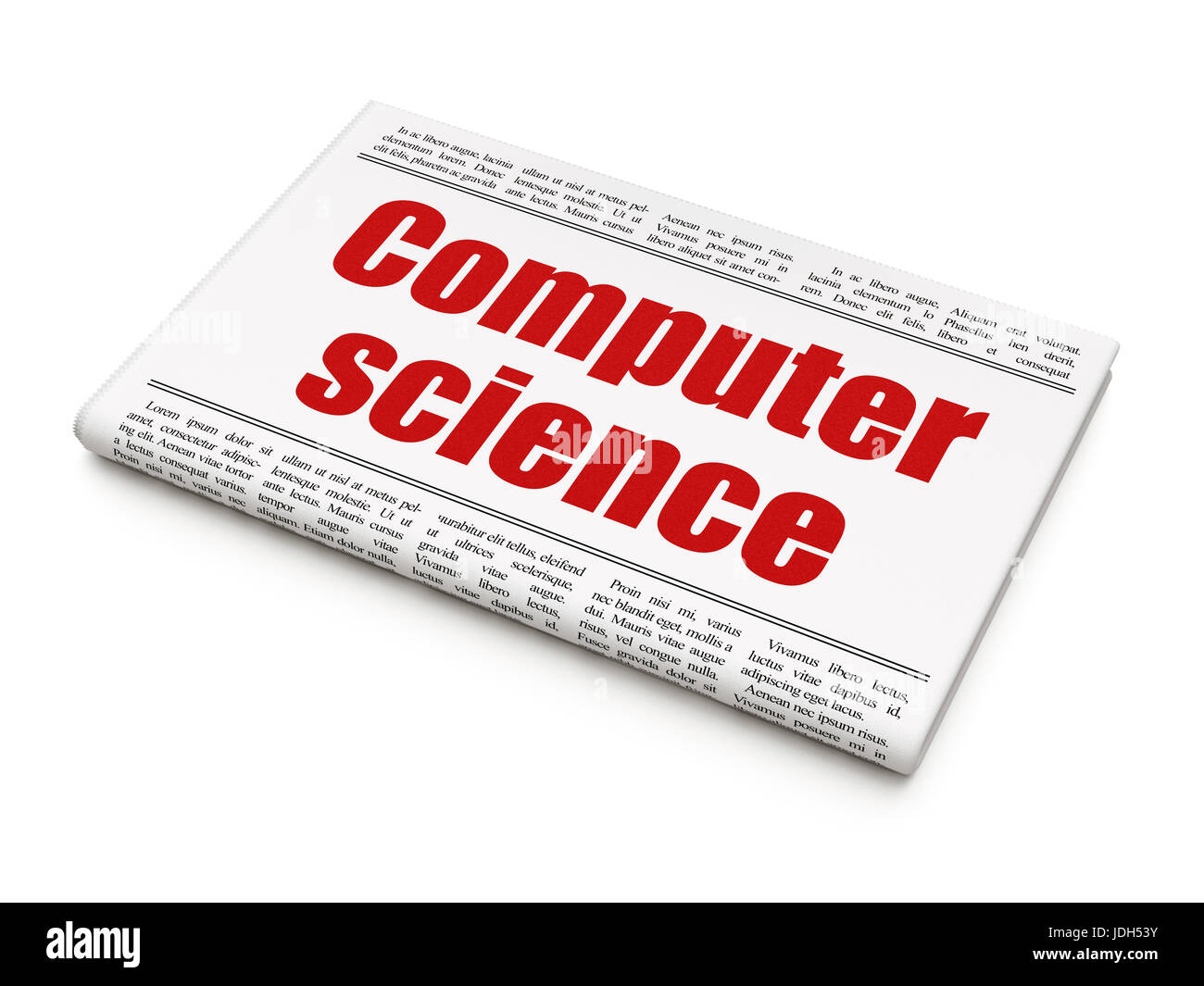 Science concept: newspaper headline Computer Science Stock Photo - Alamy