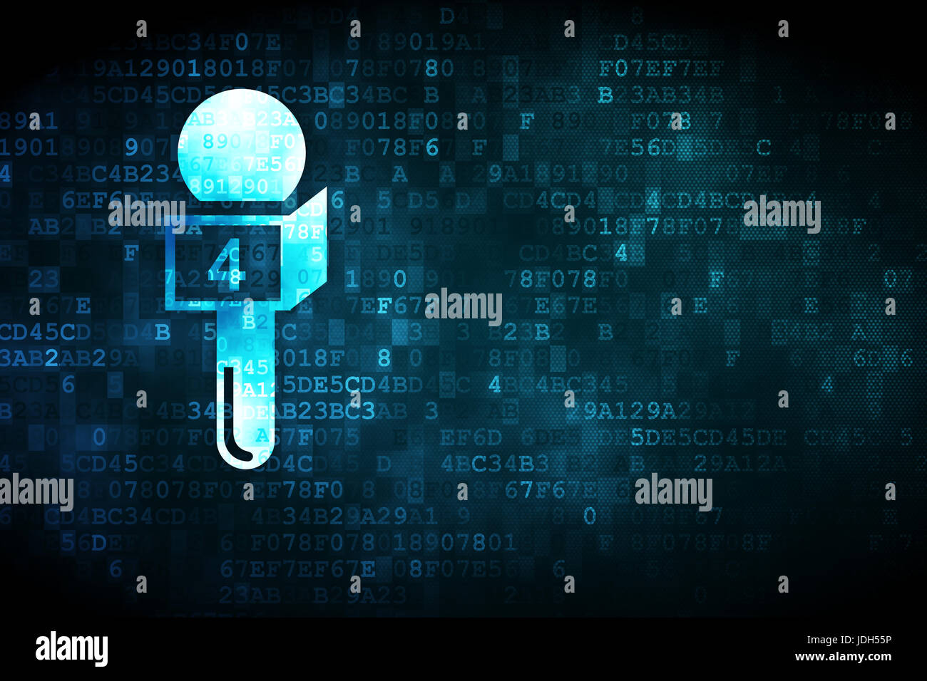 News concept: Microphone on digital background Stock Photo - Alamy