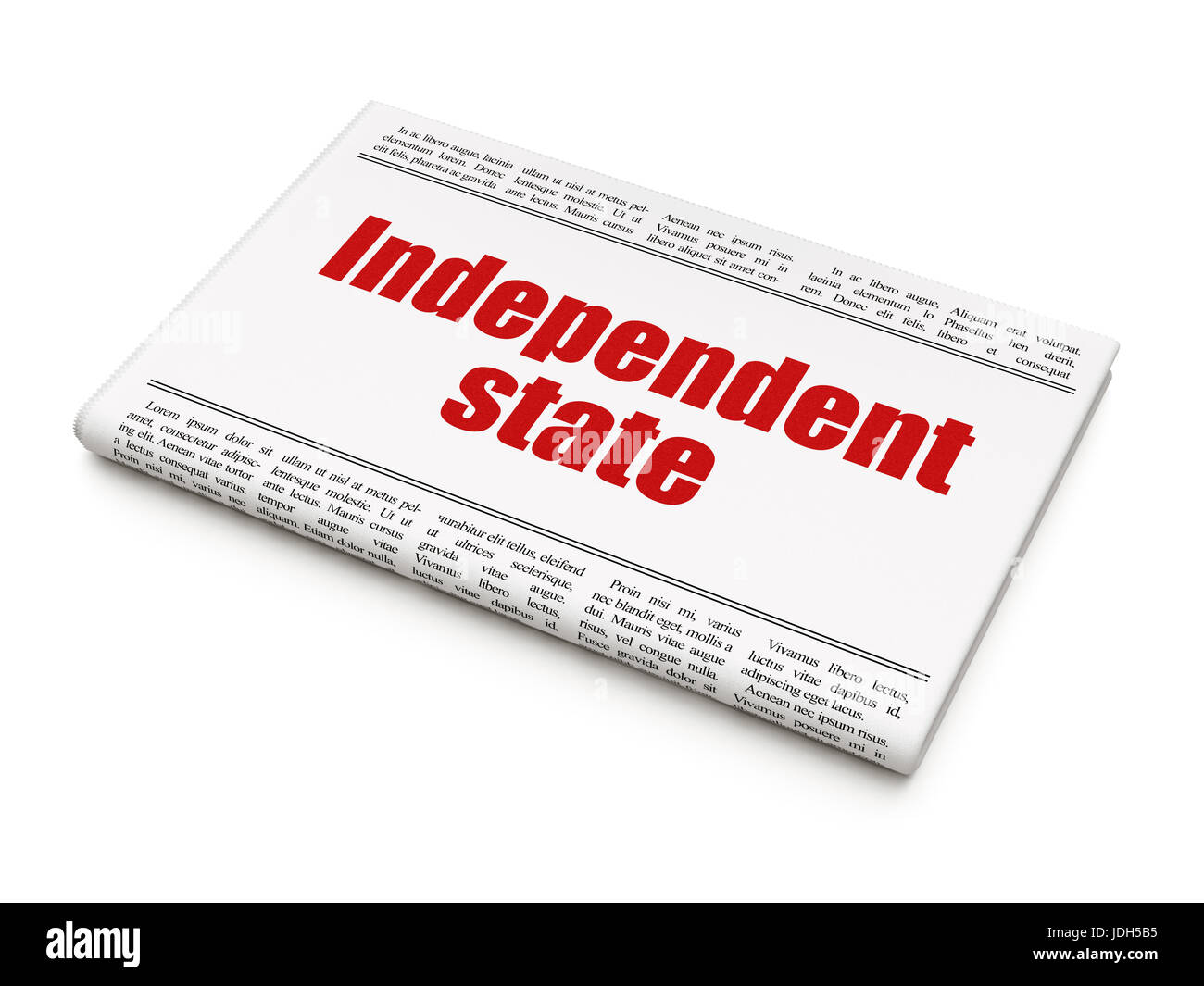 Political concept: newspaper headline Independent State Stock Photo - Alamy