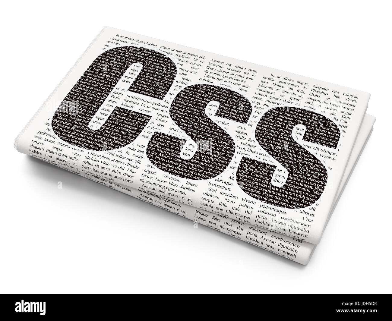 Software concept: Css on Newspaper background Stock Photo - Alamy