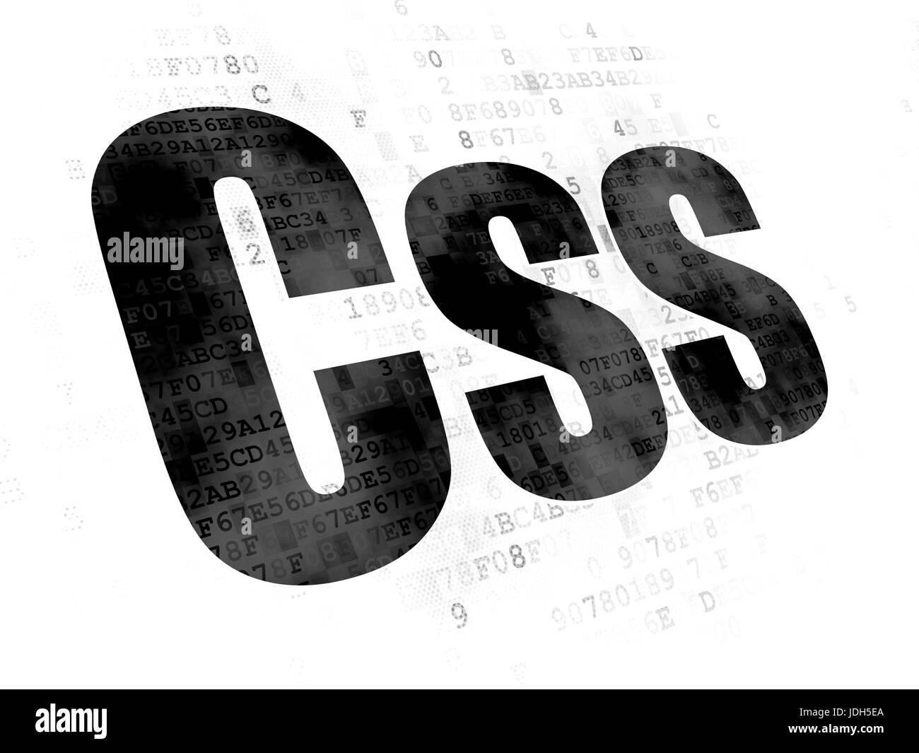 Database concept: Css on Digital background Stock Photo - Alamy