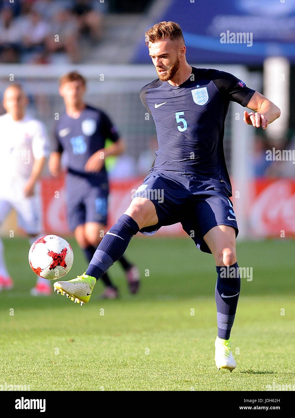 Calum Chambers during the UEFA European Under-21 match between Slovakia ...