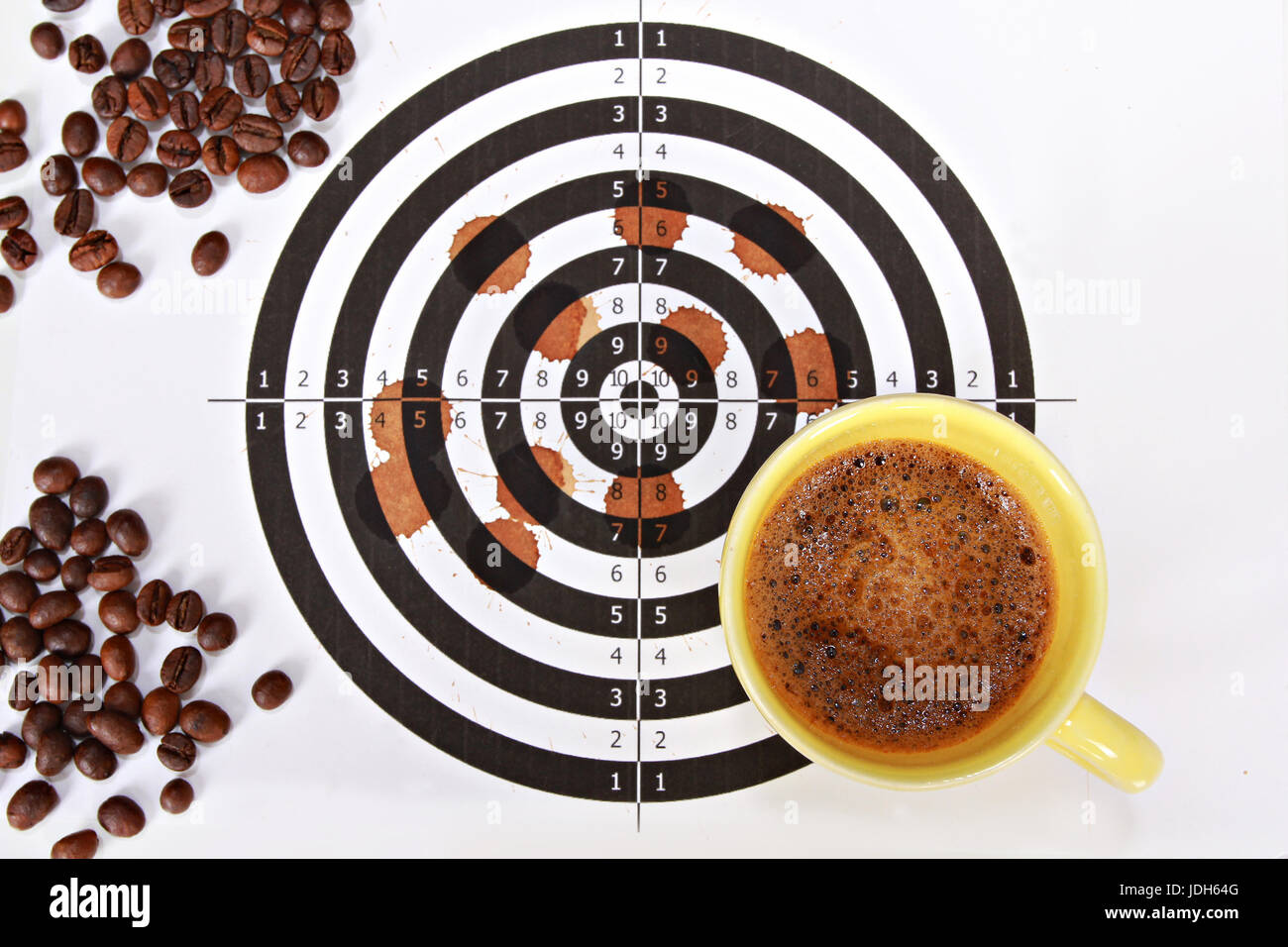 Graphic design of coffee beans Stock Photo - Alamy