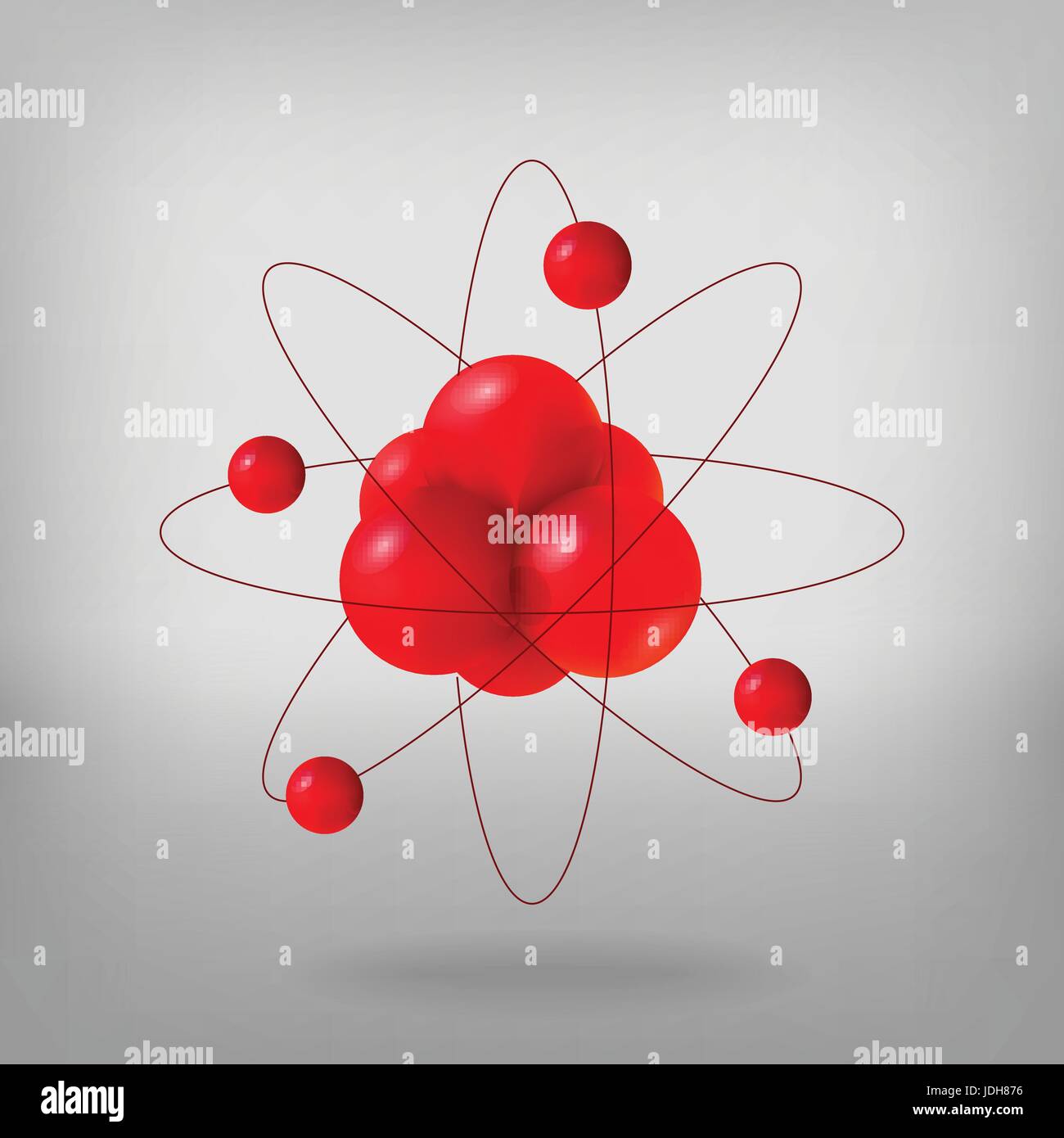 Abstract molecules. Atoms. 3d vector illustration protons neutrons and ...
