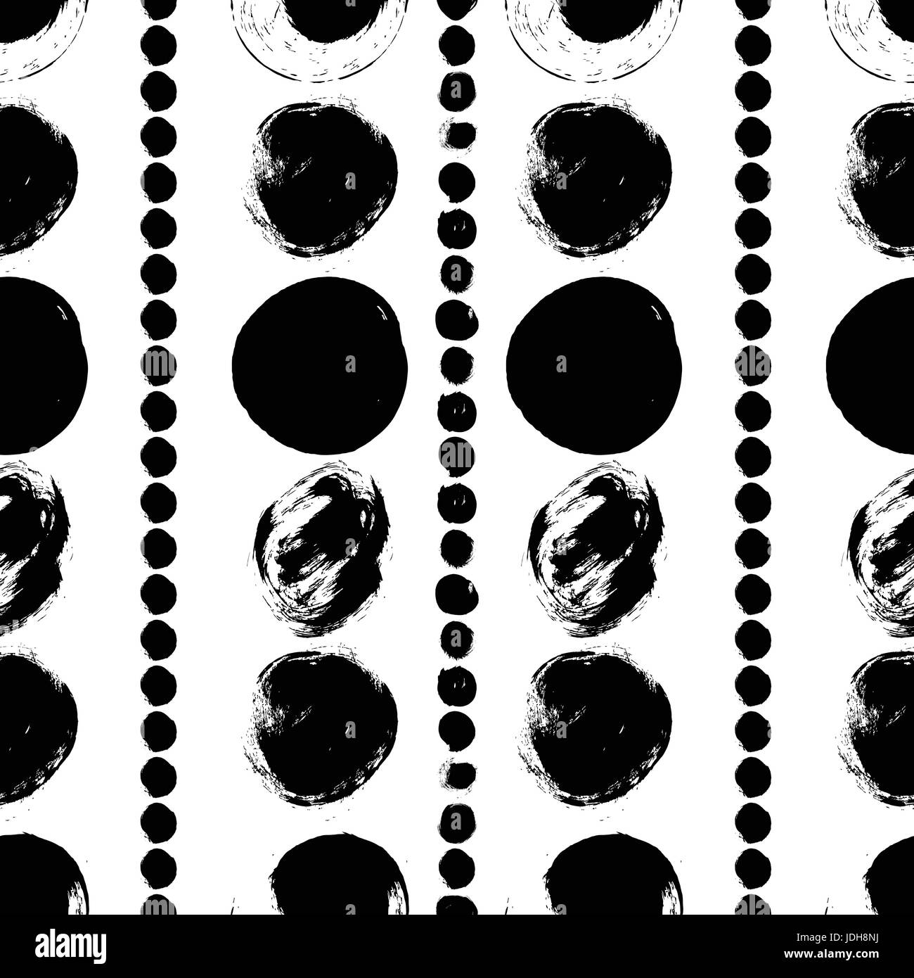 Seamless black and white hand drawn pattern Stock Vector Image & Art ...