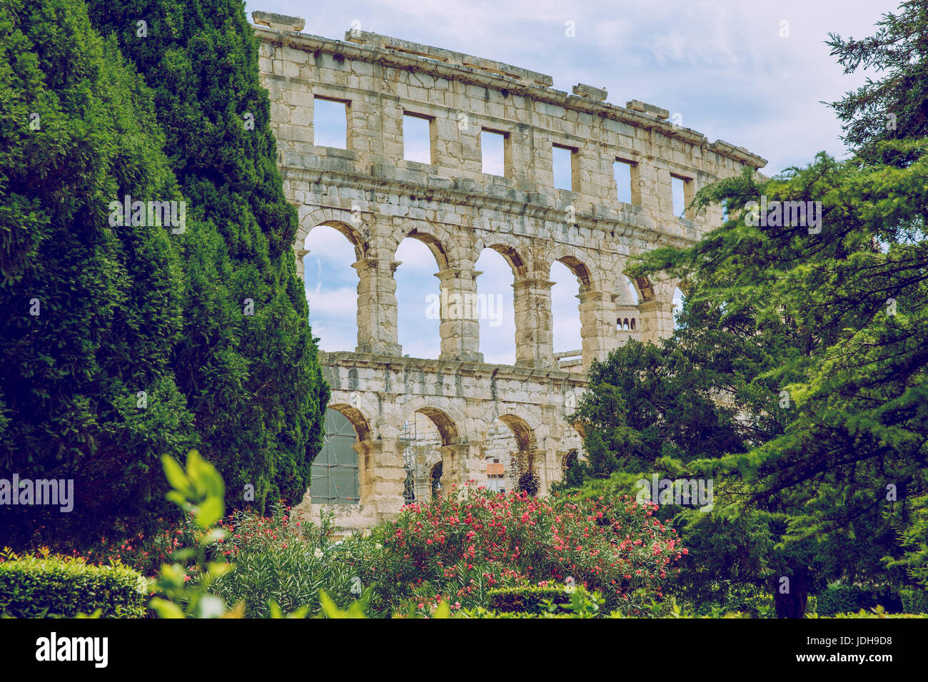 Pula old city center, Croatia. 2016 Stock Photo - Alamy