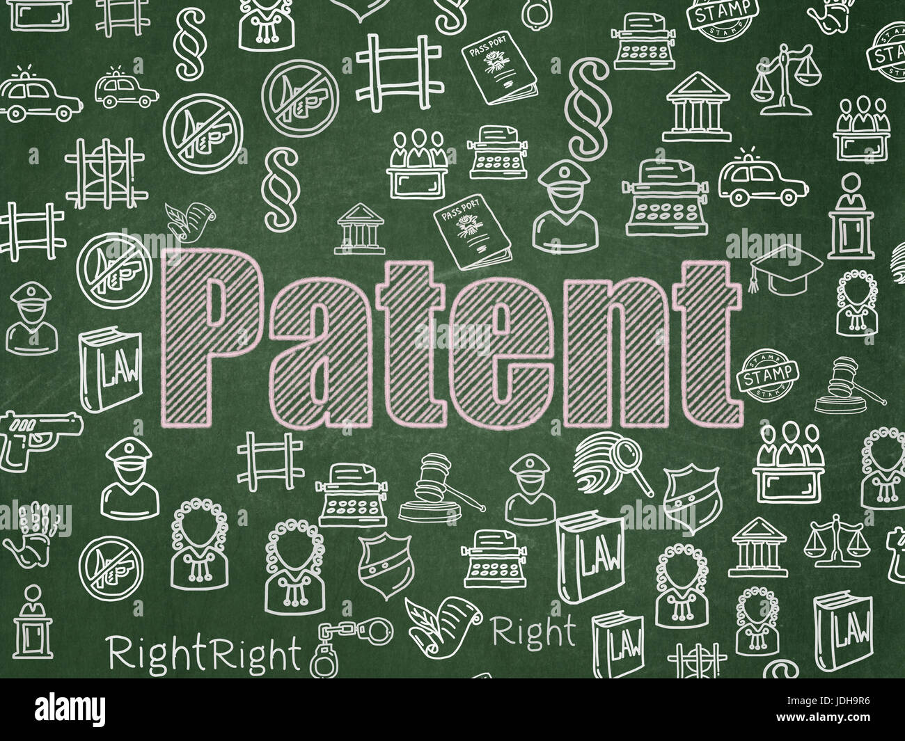 Law concept: Patent on School board background Stock Photo - Alamy