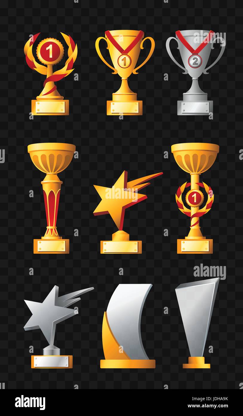 Awards - realistic vector set of trophies Stock Vector Image & Art - Alamy