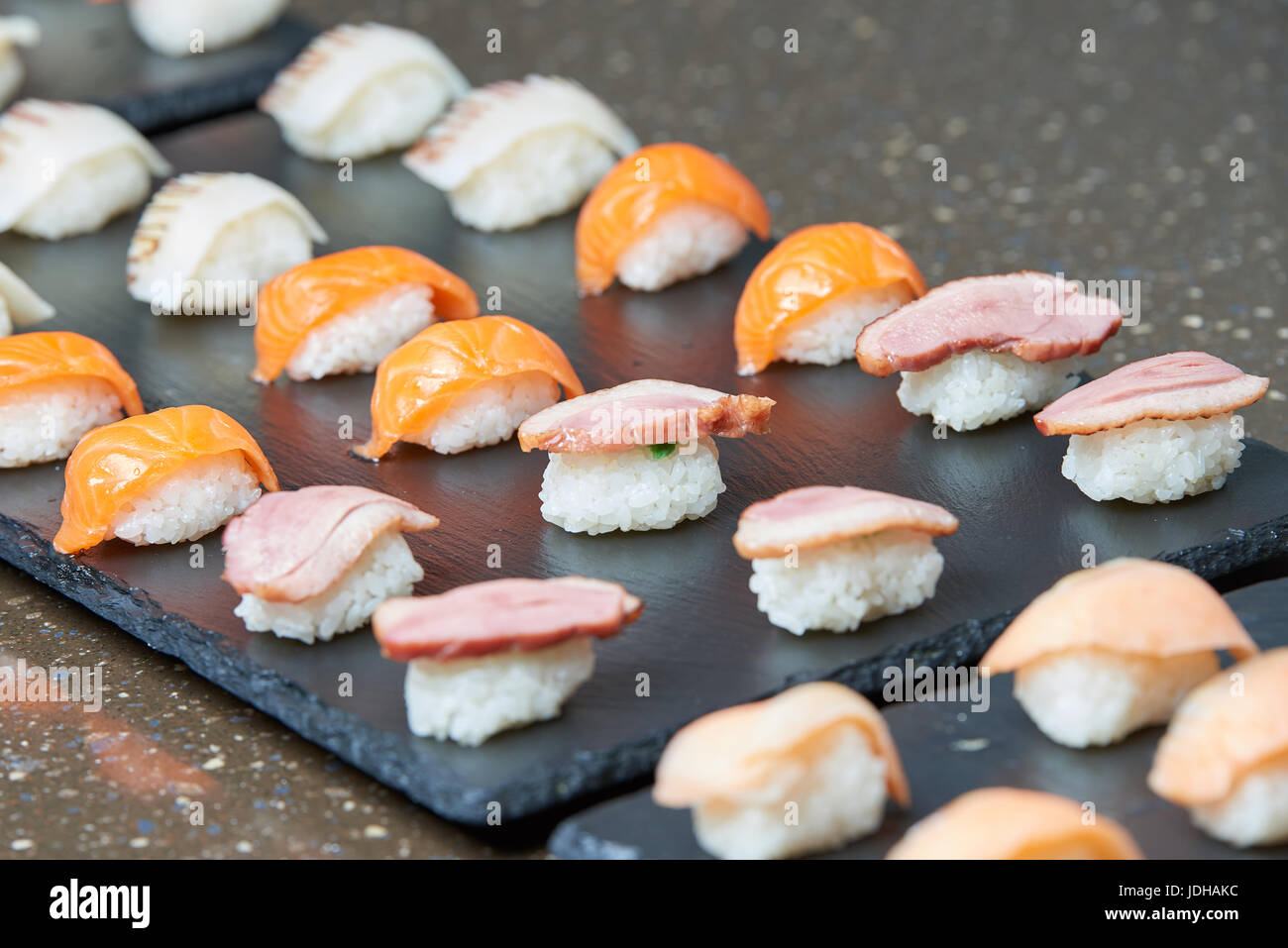 Various sushi, Nigiri Sushi set Stock Photo - Alamy