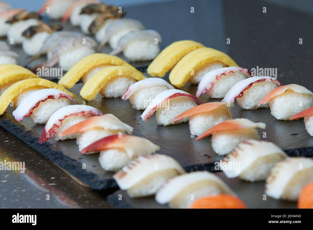 Various sushi, Nigiri Sushi set Stock Photo - Alamy