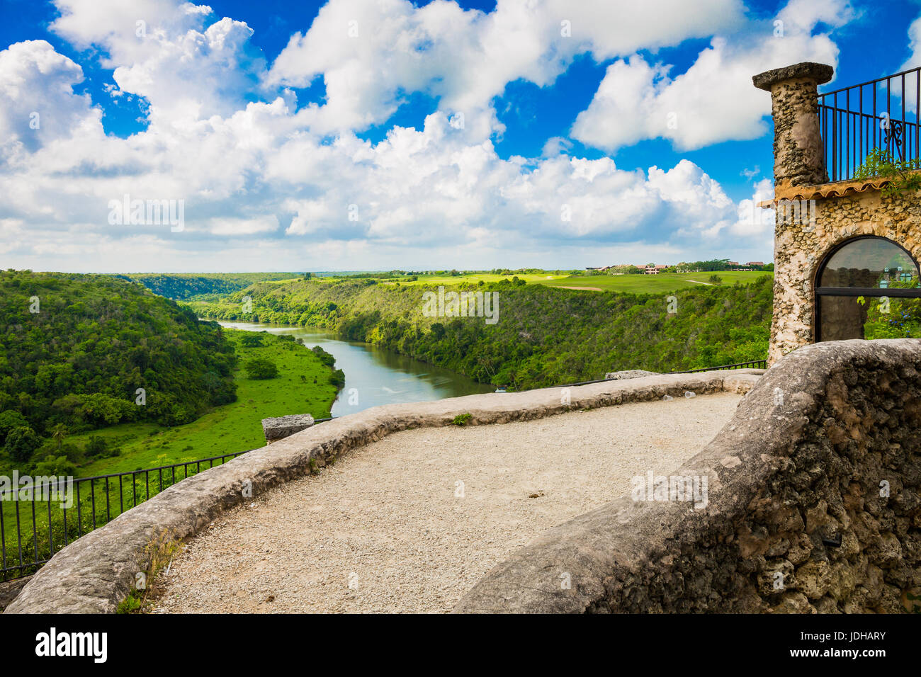 View from the fortress of a medieval town on the river Stock Photo - Alamy