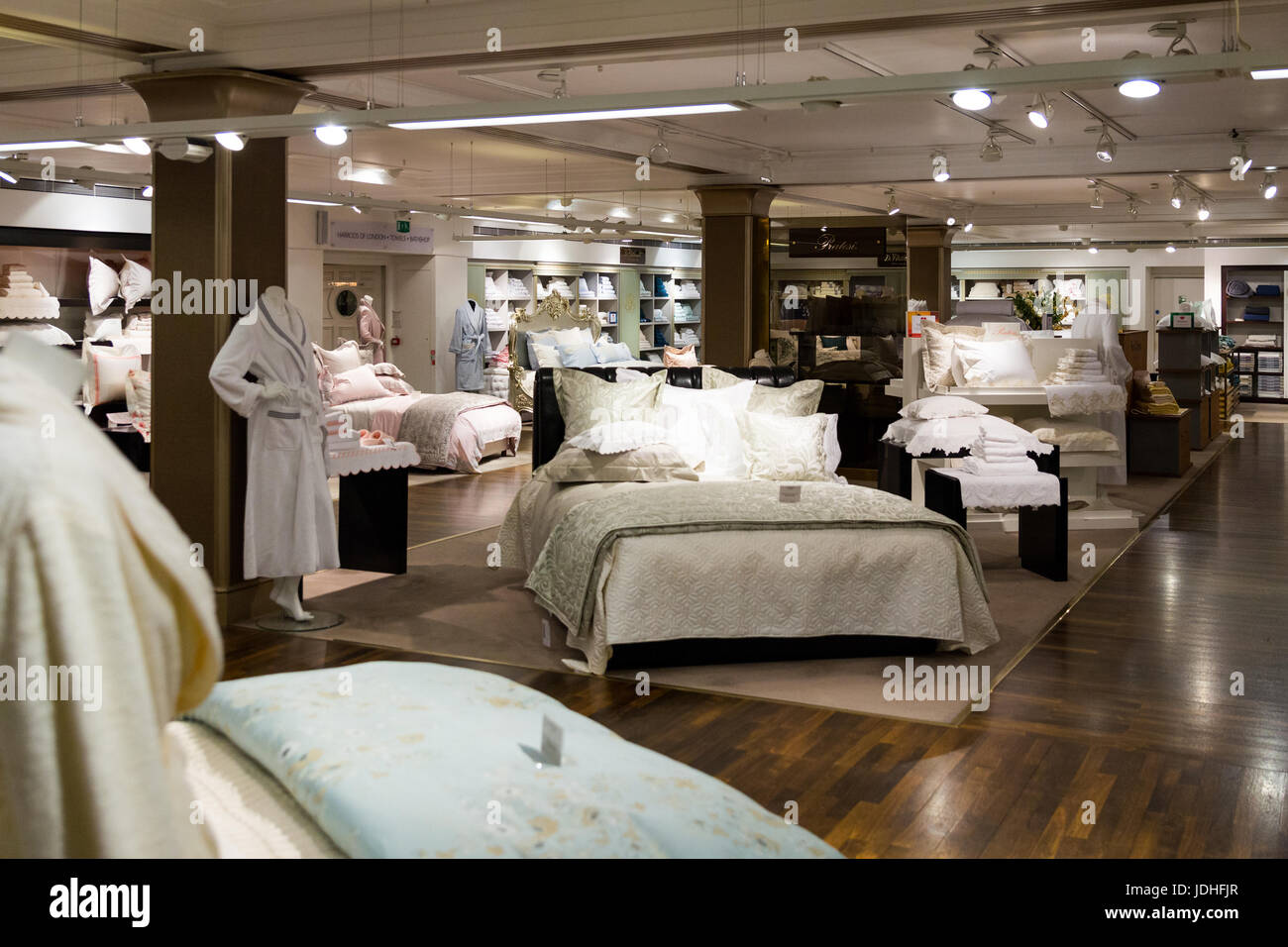 London, England - April 4, 2017: Interior of the famous Harrods ...