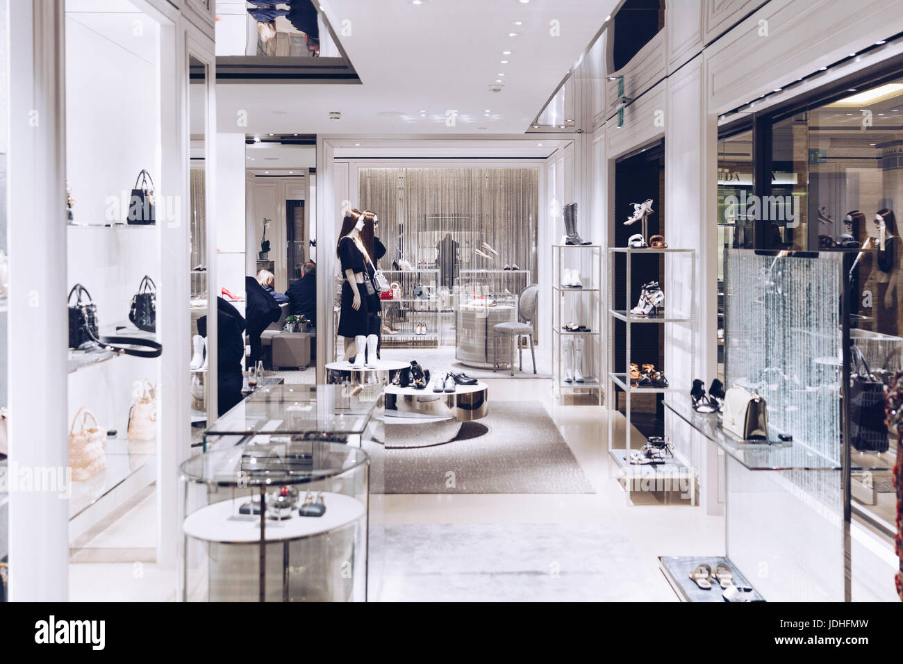 London, England - April 4, 2017: Interior of the famous Harrods ...