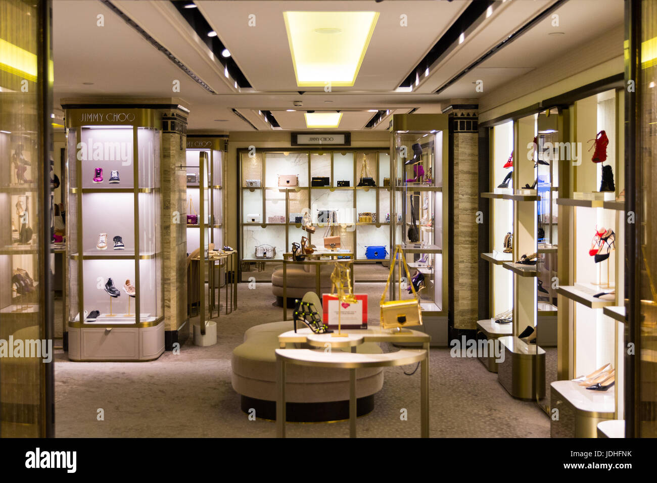 London, England - April 4, 2017: Interior of the famous Harrods ...