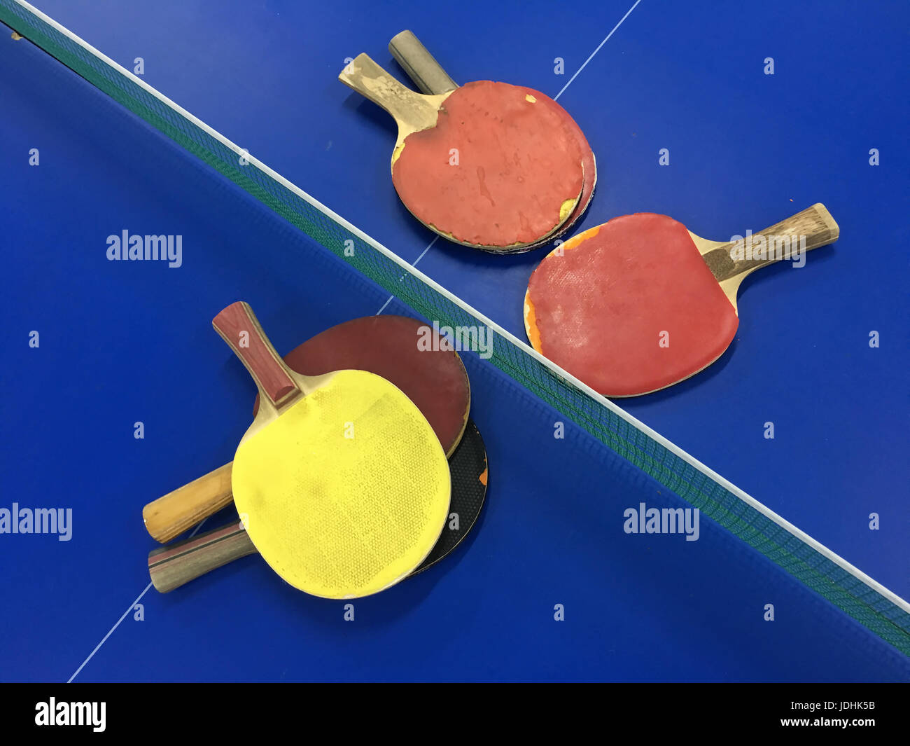 Old tennis racket for ping pong tennis table Stock Photo - Alamy