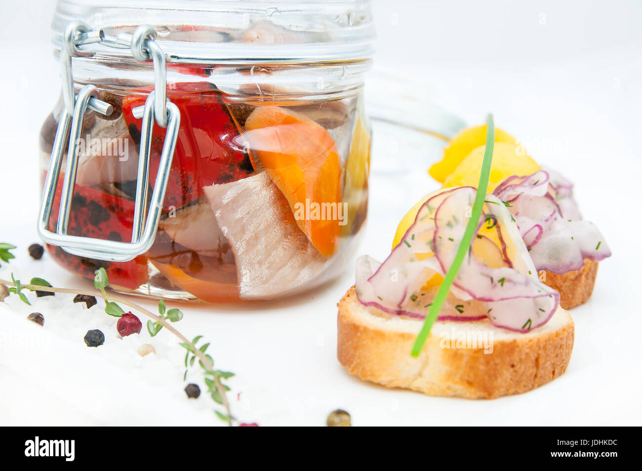 Pickled fish in a glass jar hi-res stock photography and images - Alamy