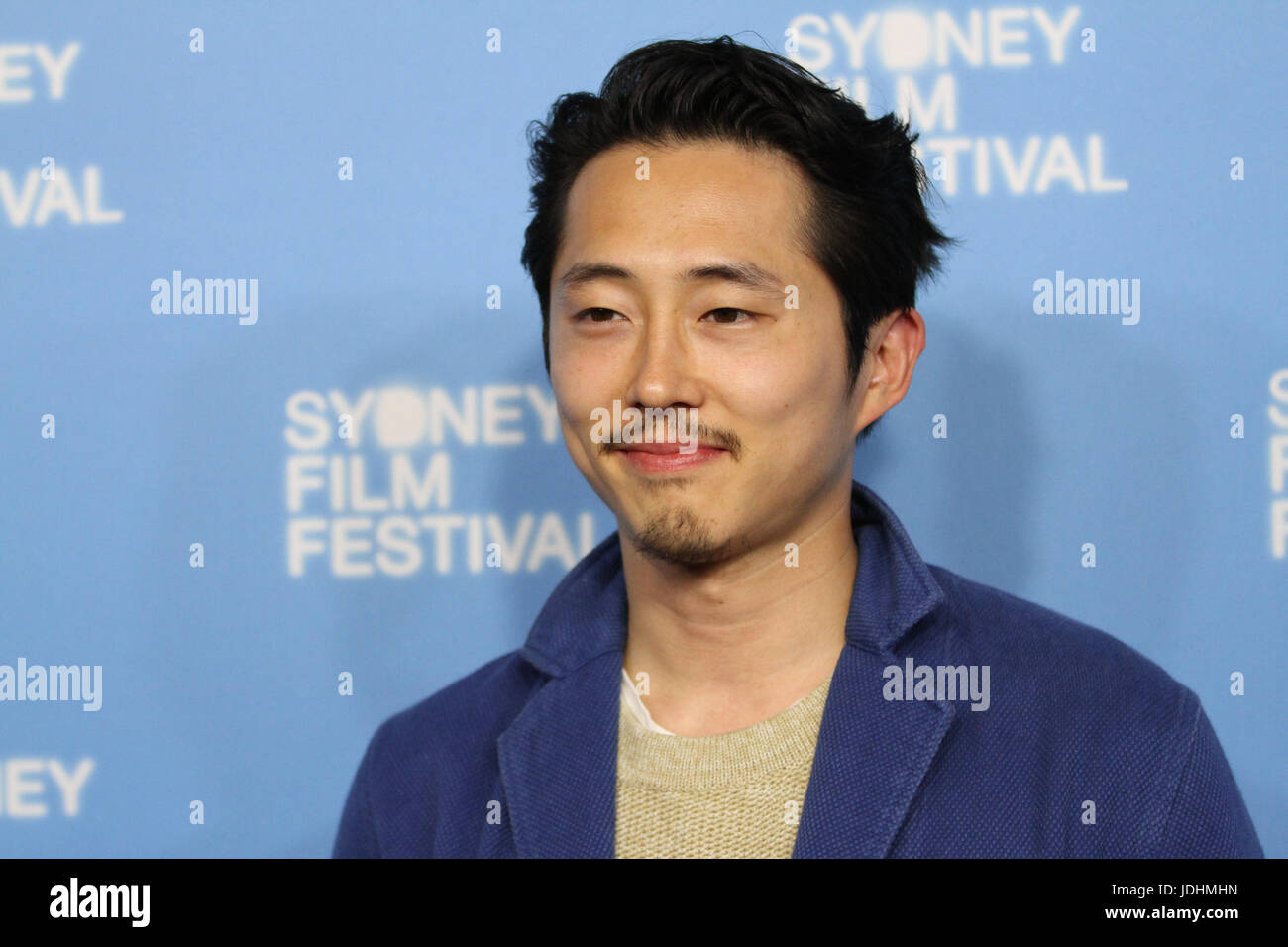 Steven Yeun arrives on the red carpet for the Australian Premiere of ...