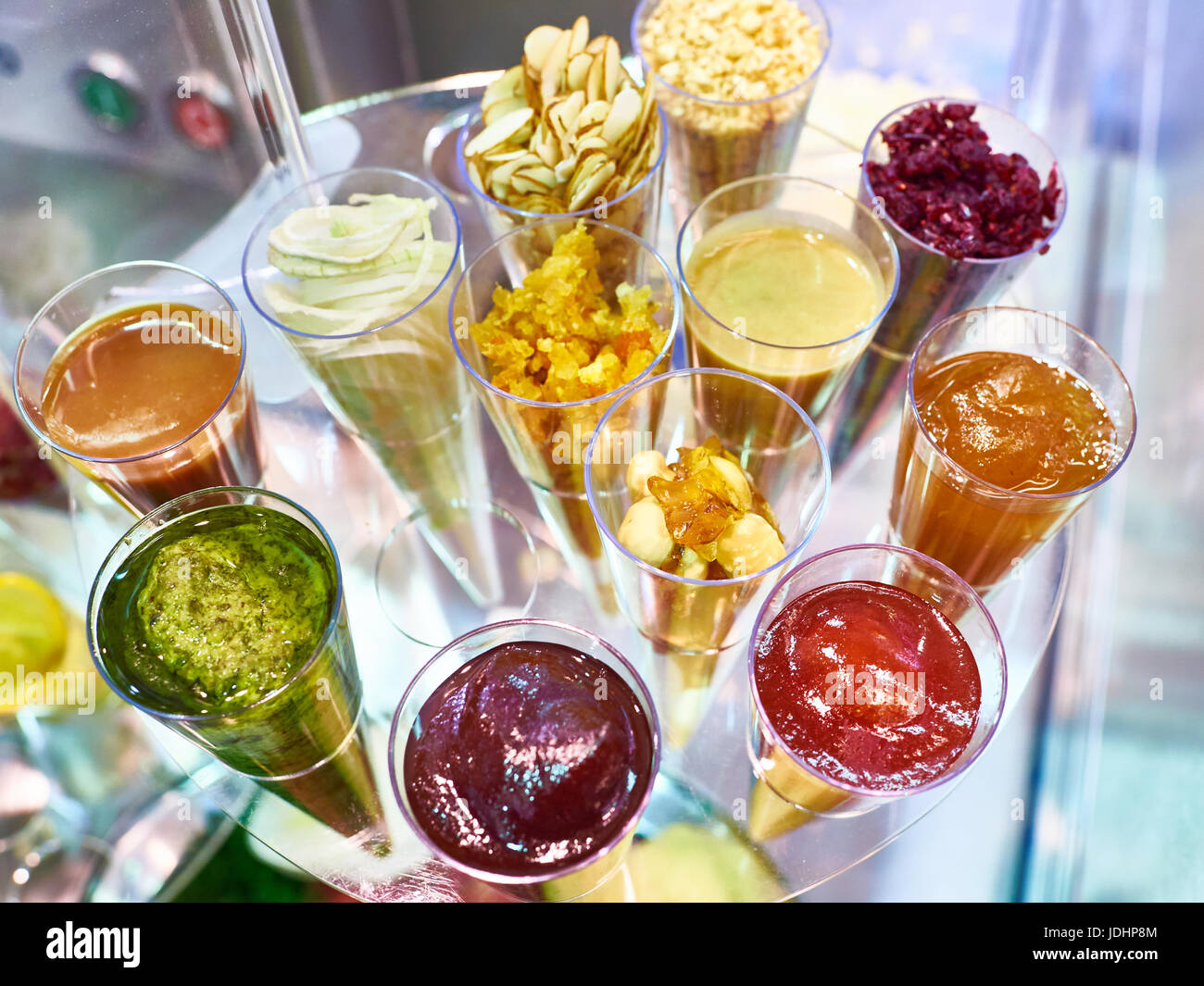 Sweet fruit and nut additives for baking. Top view Stock Photo - Alamy