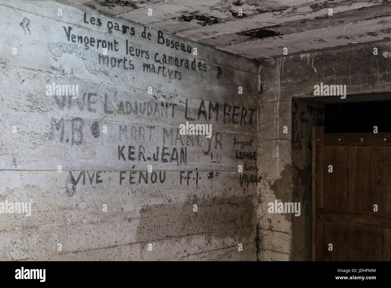 German WW2 Bunker with Graffiti Remembering The French Who Were ...