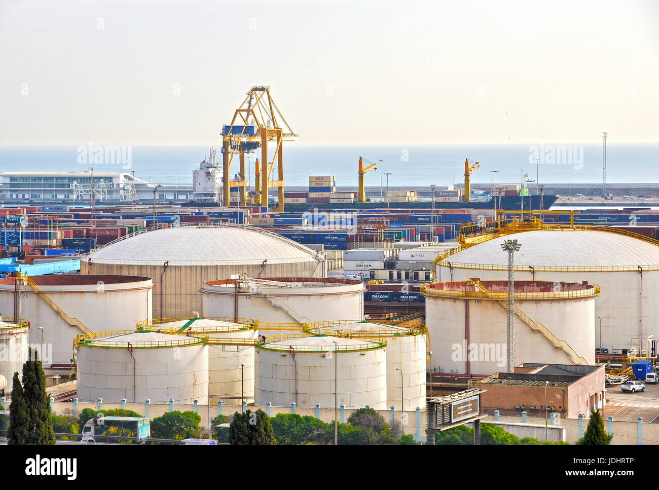 Fuel oil terminal tanks in hi-res stock photography and images - Alamy