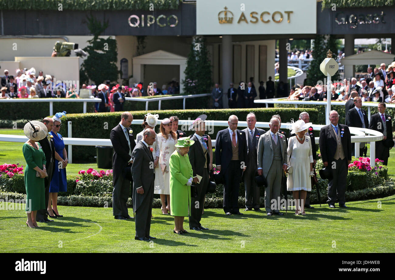 The Royal family observe a minutes silence in honour of the recent ...