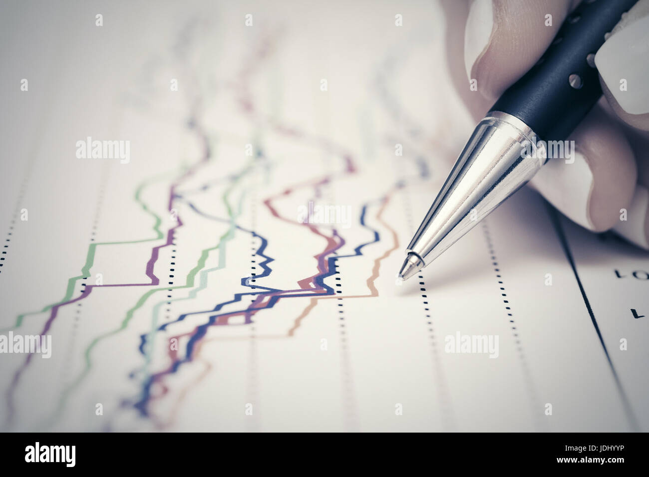 Financial graphs analysis Stock Photo - Alamy