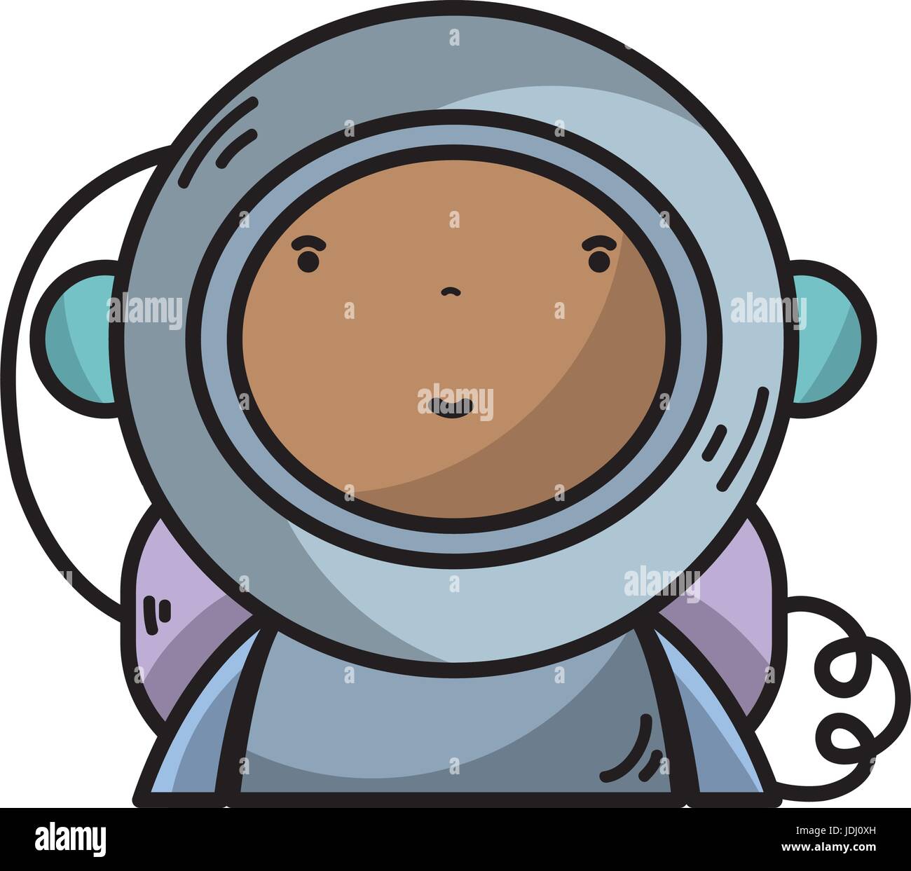 nice astronaut with equipment to kawaii avatar Stock Vector Image & Art ...