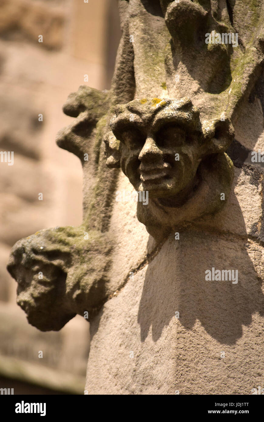 Gargoyles on St Nicholas' Church, Market Square, Durham Stock Photo - Alamy