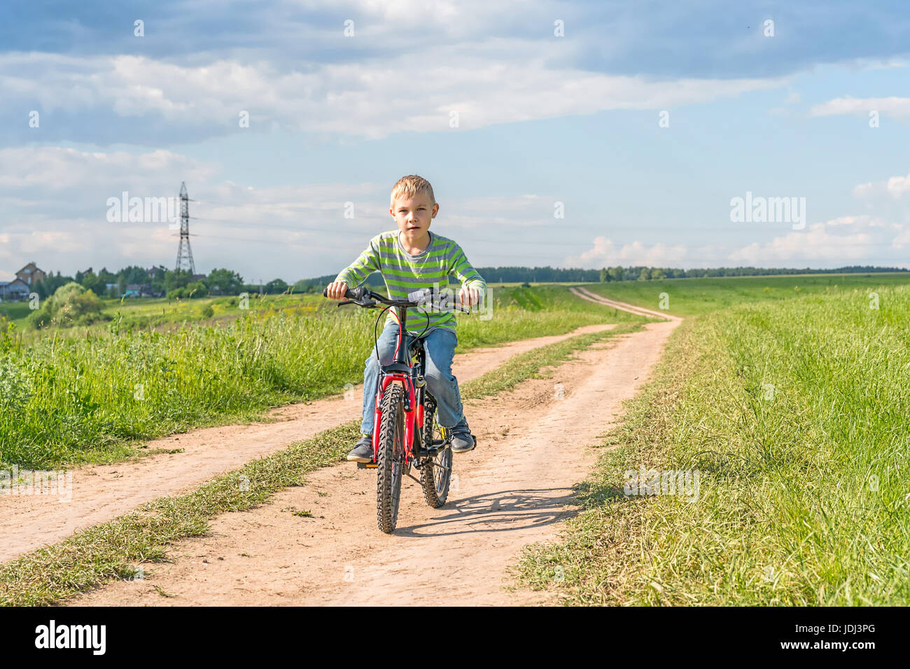 child on a bicycle Stock Photo - Alamy