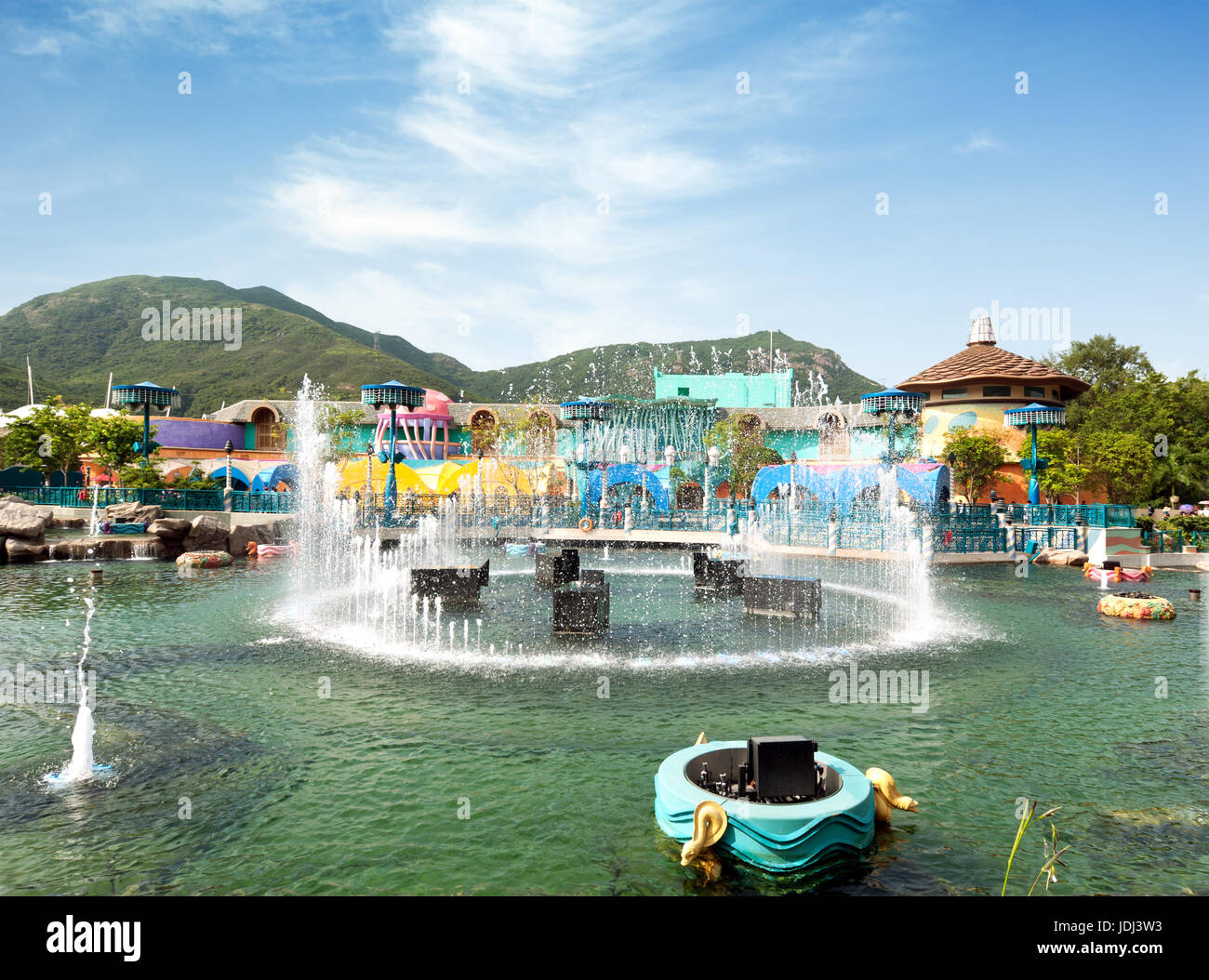 Summer park fountain, Hong Kong, China Stock Photo - Alamy