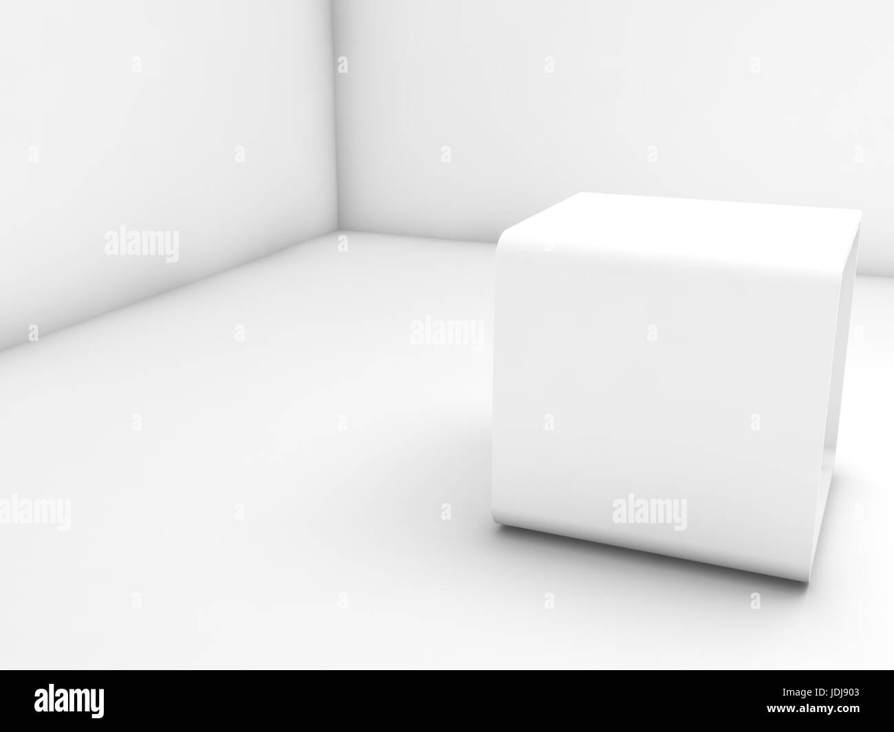 Empty white exhibition stand in blank corner, 3d illustration Stock ...