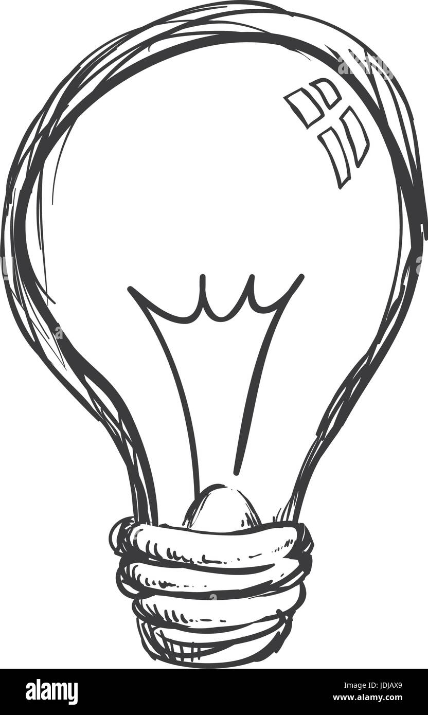 Bulb light draw Stock Vector Image & Art - Alamy
