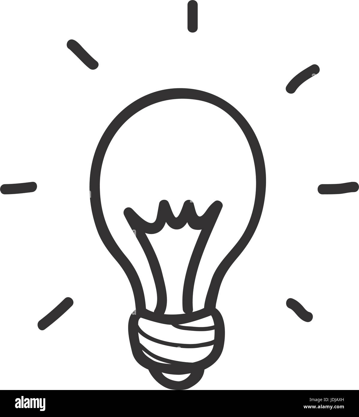 Bulb light draw Stock Vector Image & Art - Alamy