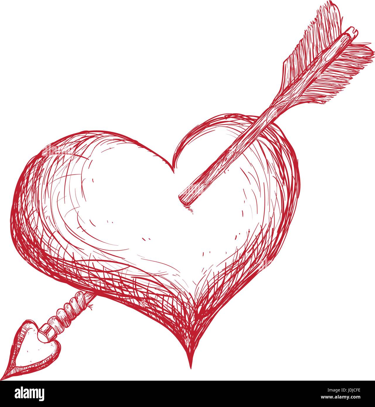 Heart shot cartoon Stock Vector Image & Art - Alamy